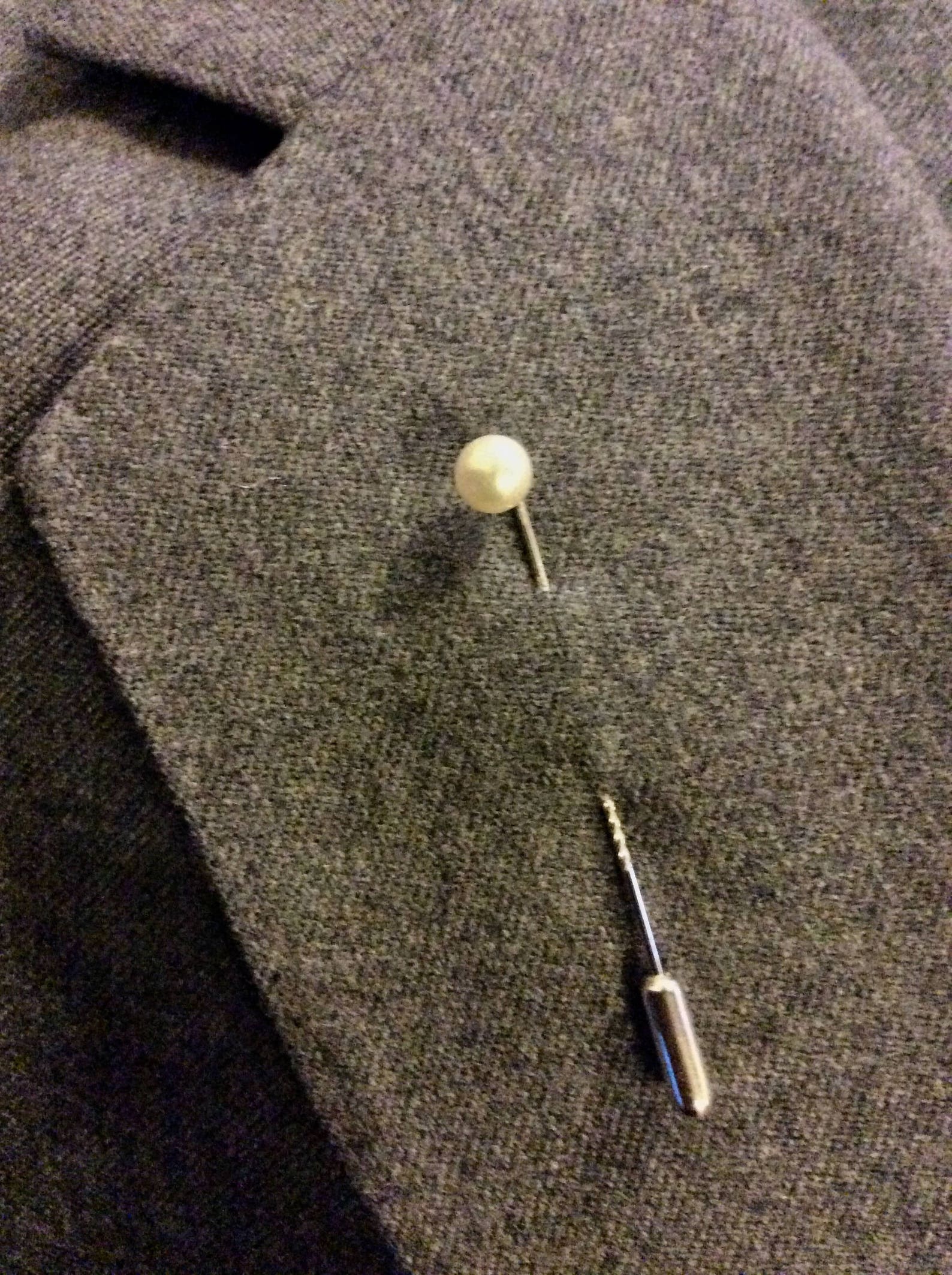 Sterling Silver Tie Pin: Freshwater Pearl Groom's Gift - Etsy