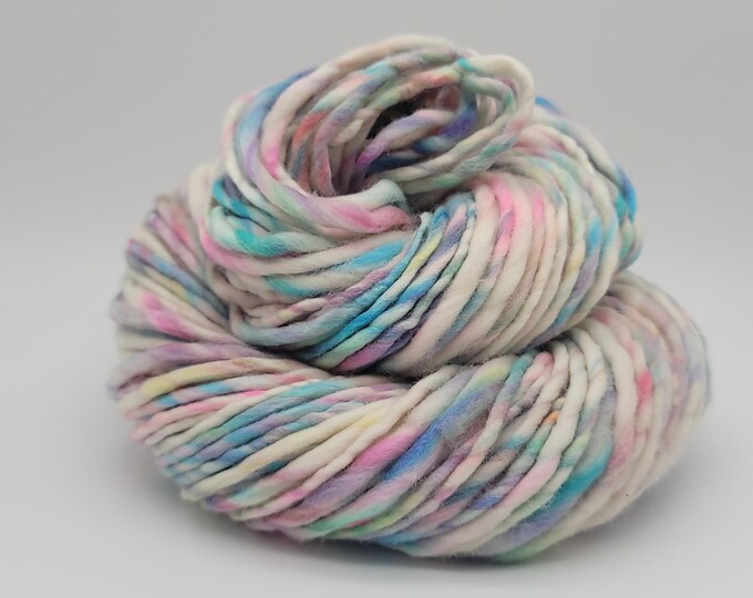 Sprinkle Storm Handspun Merino Wool Singles Yarn Worsted Weight 76 ...
