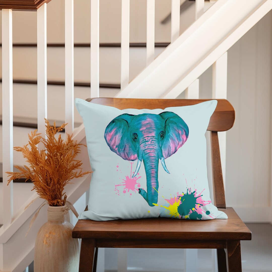 Elephant Pillows Splashes of Love Animal Decor Crib Baby Bedding ...
