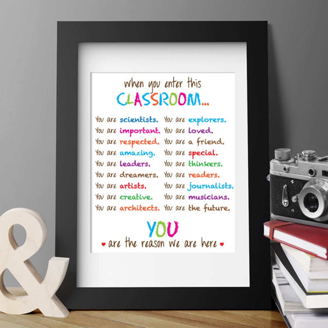 PRINTABLE ART When You Enter This Classroom poster | Etsy
