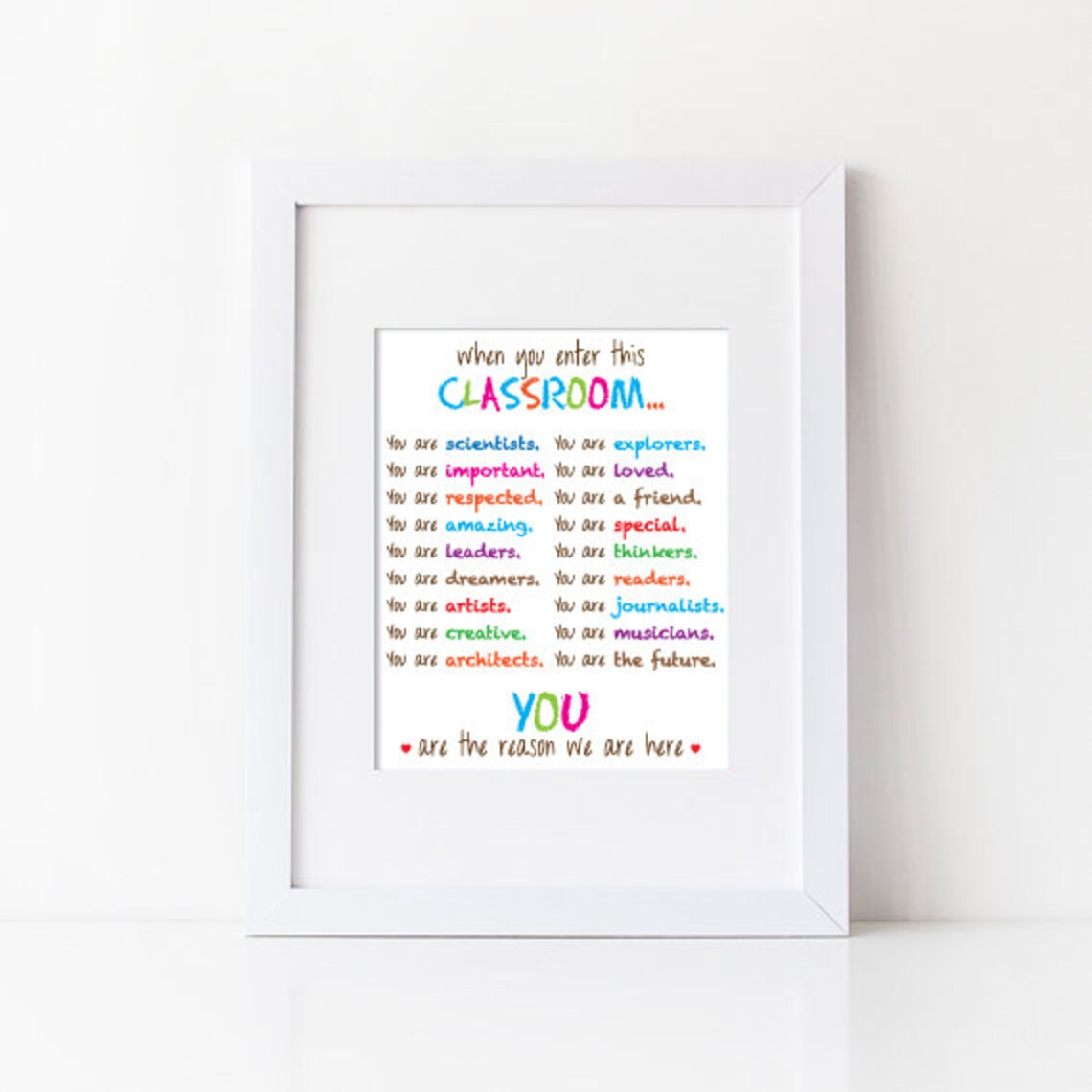 PRINTABLE ART when You Enter This Classroom Poster - Etsy