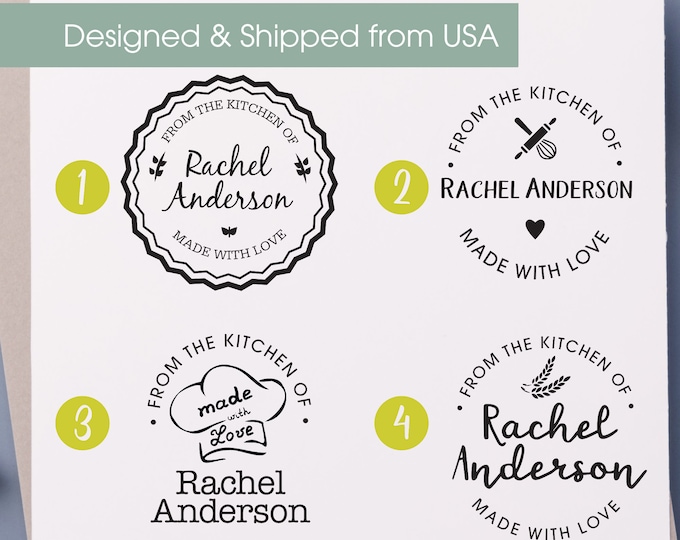 From the Kitchen of Stamp Cooked With Love by Stamp Chopping Board Logo ...