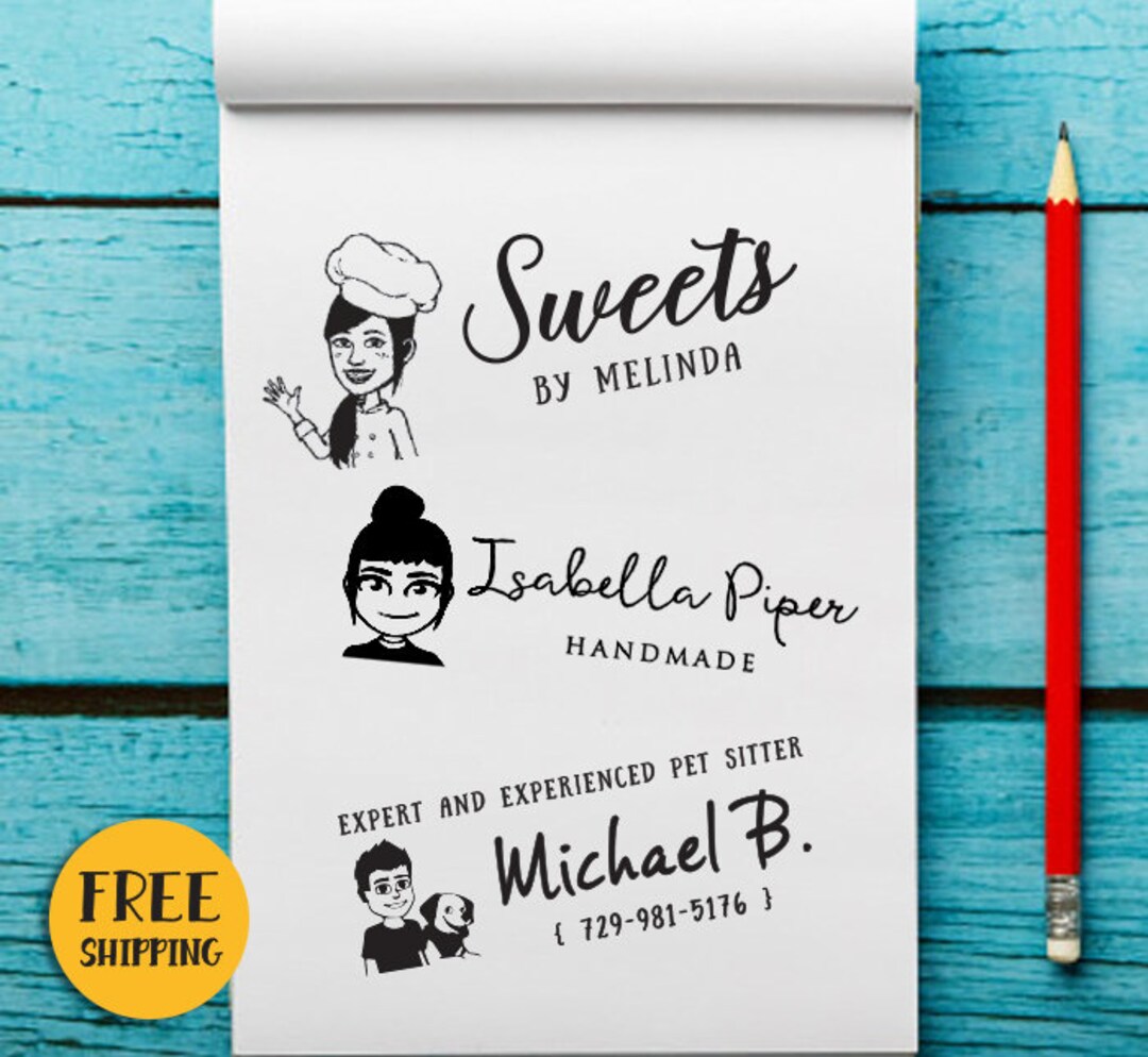 Business Logo Bitmoji Stamp, Personalized Bitmoji Stamp, Custom Bitmoji ...