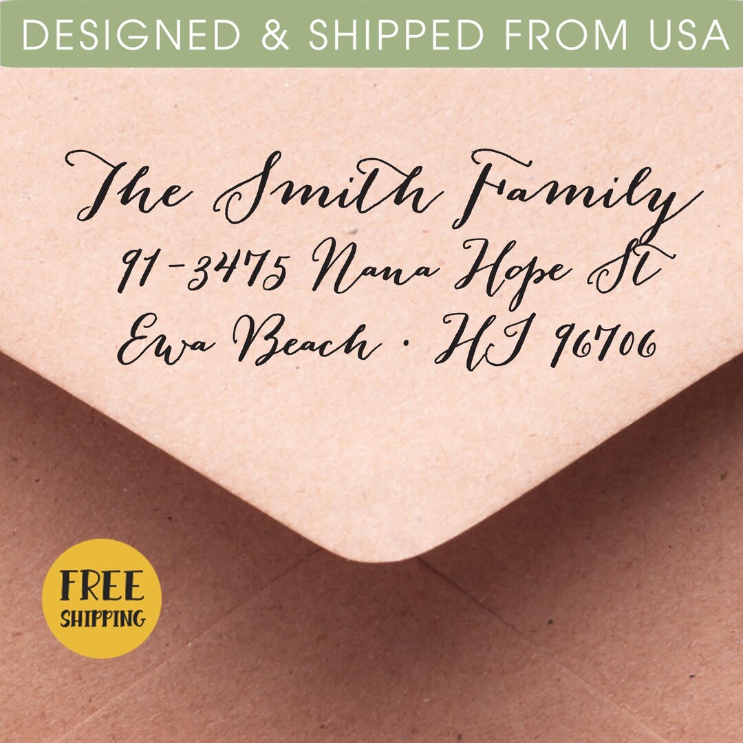 Most Popular Calligraphy Address Stamp - for Weddings, Invitations ...