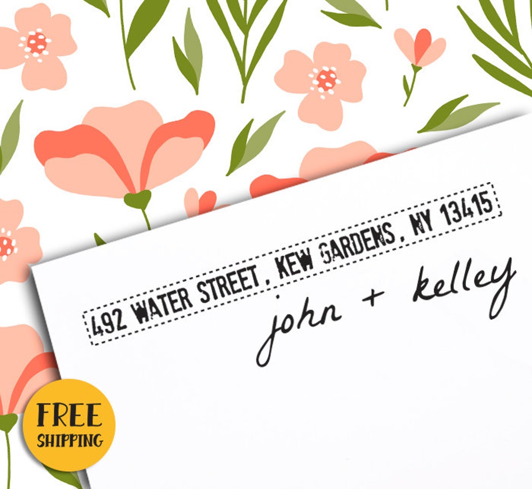 Custom Address Stamp, Self-inking Return Address Stamp, Save the Date ...