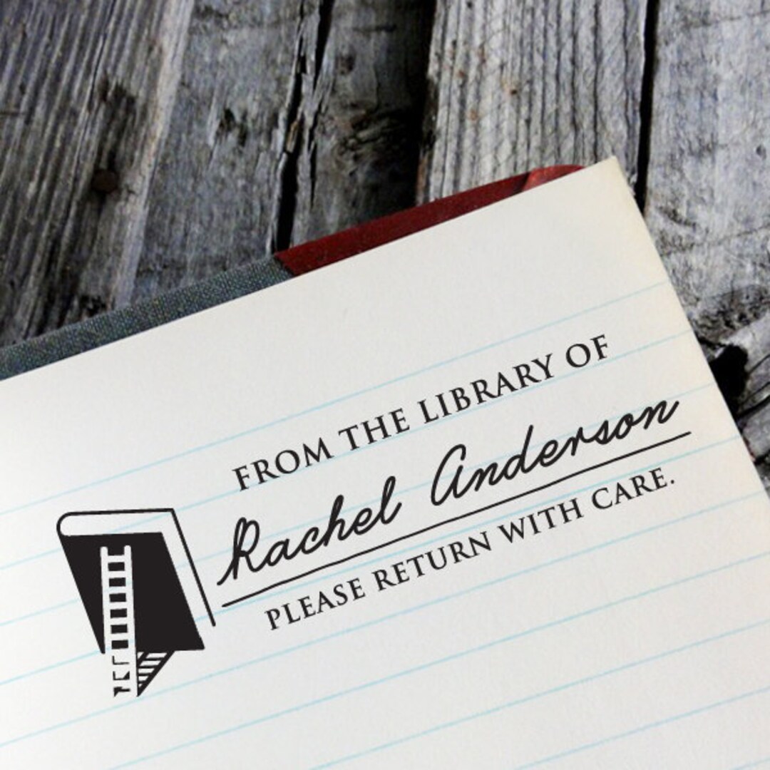 CUSTOM Self Inking Stamp, LIBRARY STAMP, Custom Stamp, Personalized Eco ...