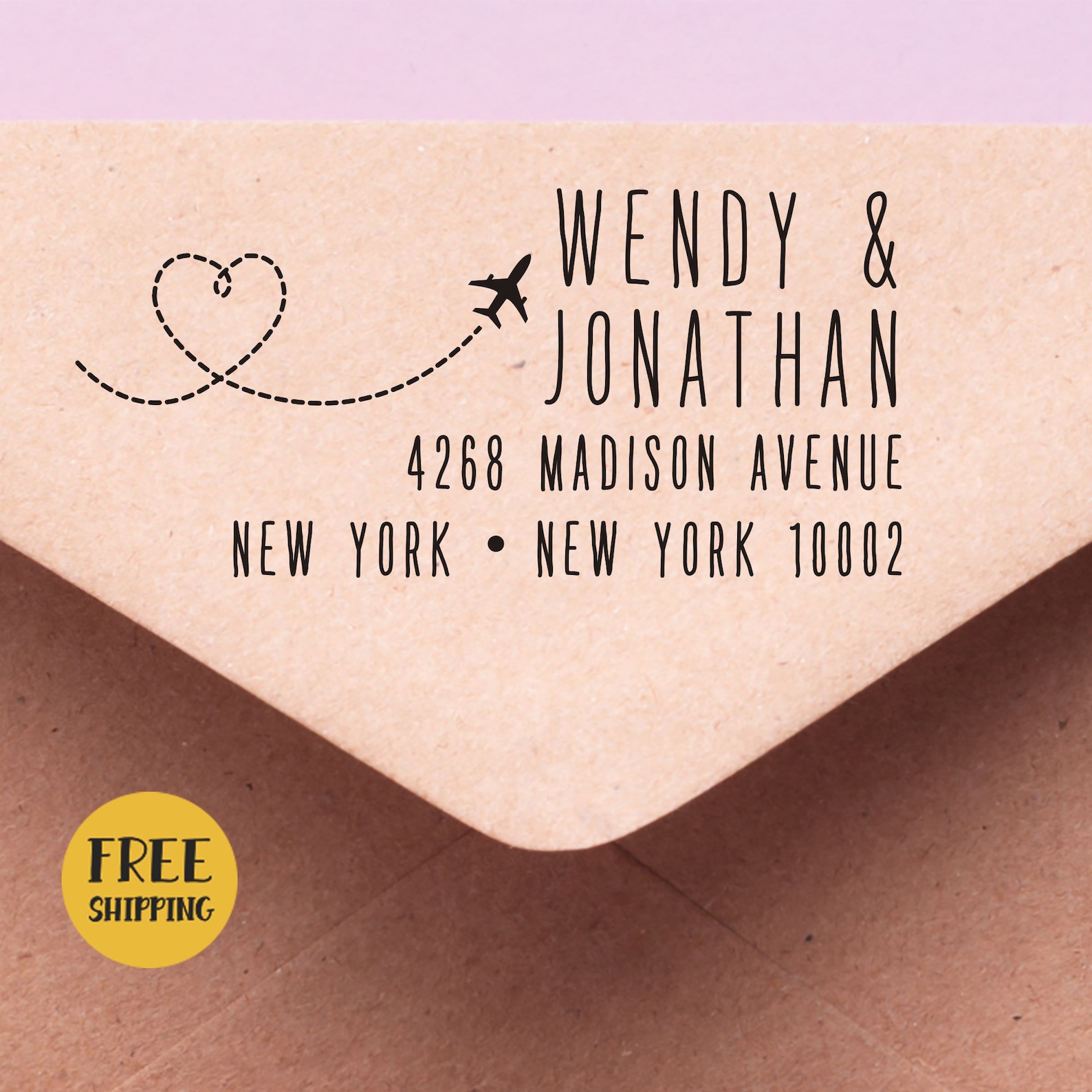 Custom Airplane Address Stamp: Travel Save the Date, Self Inking - Etsy