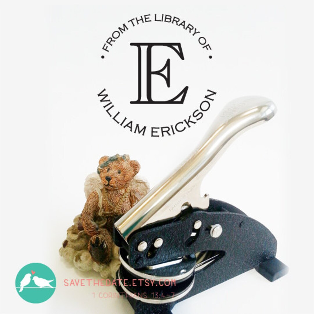 CUSTOM LIBRARY EMBOSSER - From the Library of / Gift for Book Lover ...