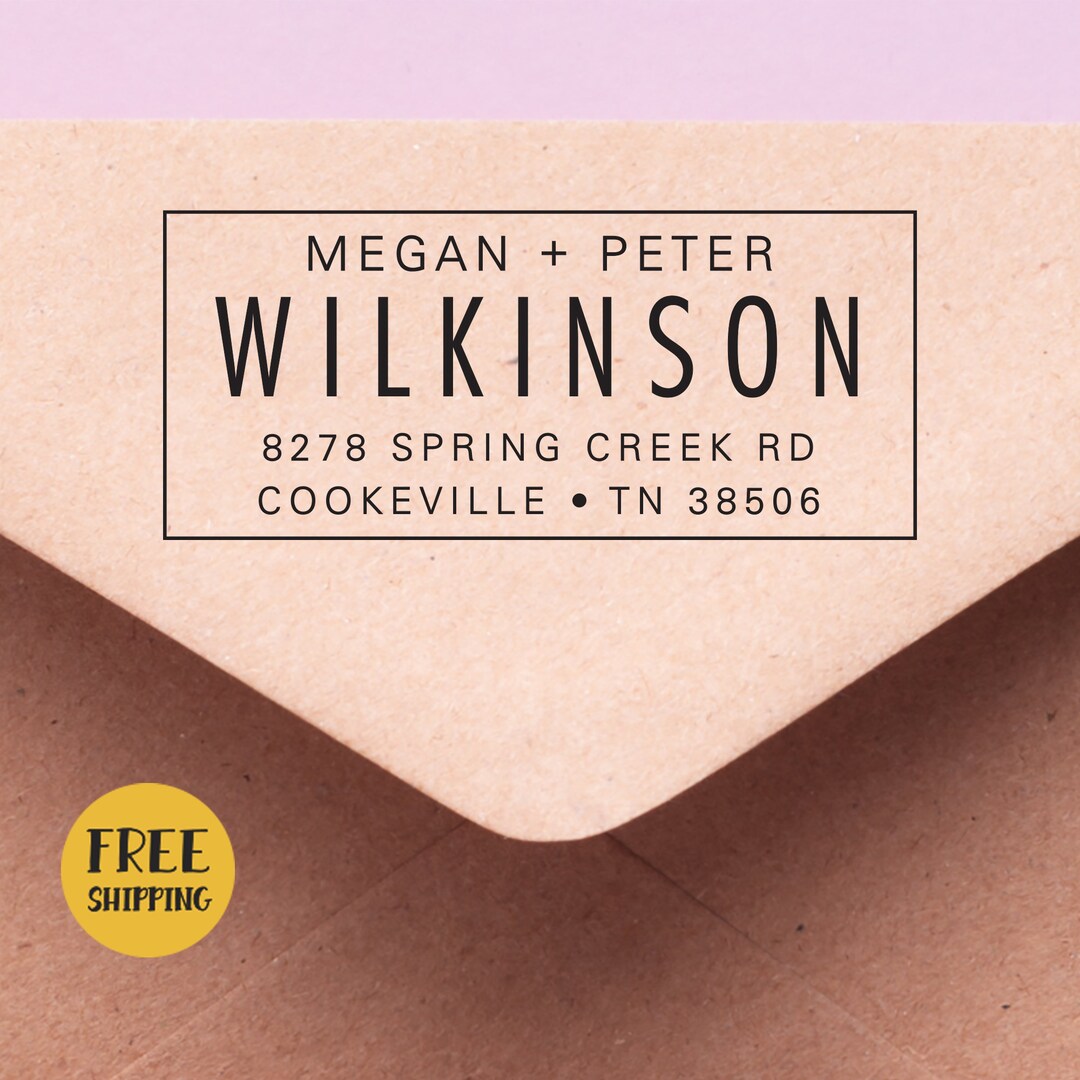 CUSTOM Address Stamp, Custom Stamp, Return Address Stamp, Business ...