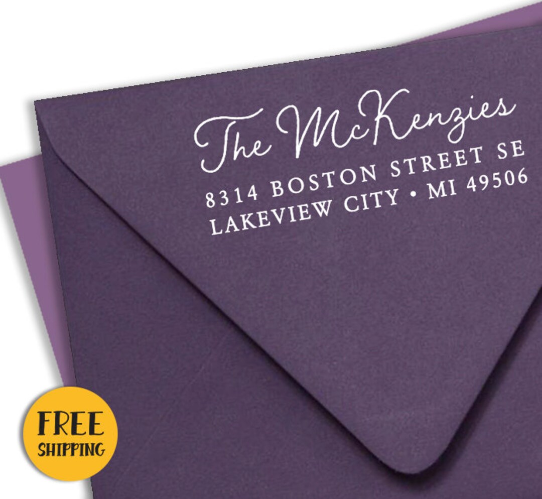 CUSTOM SELF INKING Return Address Stamp, Custom Address Stamp, Return ...