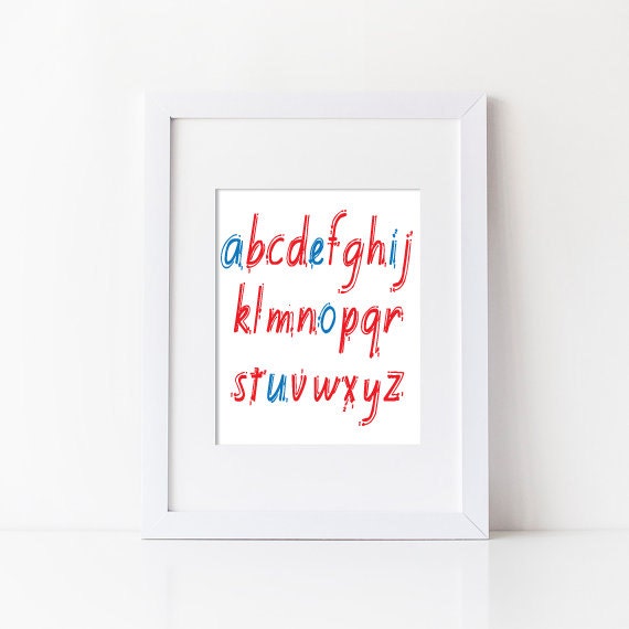 PRINTABLE ART Montessori ALPHABET Poster Vowels Wall Art - Etsy