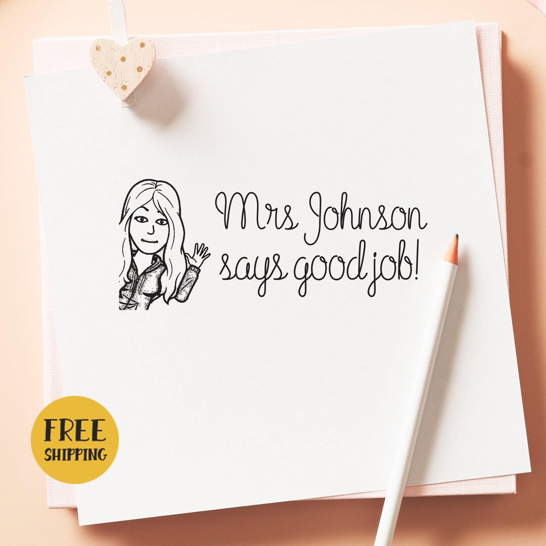 Bitmoji Stamp Teacher Bitmoji Stamp Teacher Gifts - Etsy