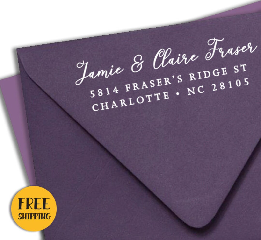 CUSTOM SELF INKING Address Stamp, Custom Address Stamp, Return Address ...