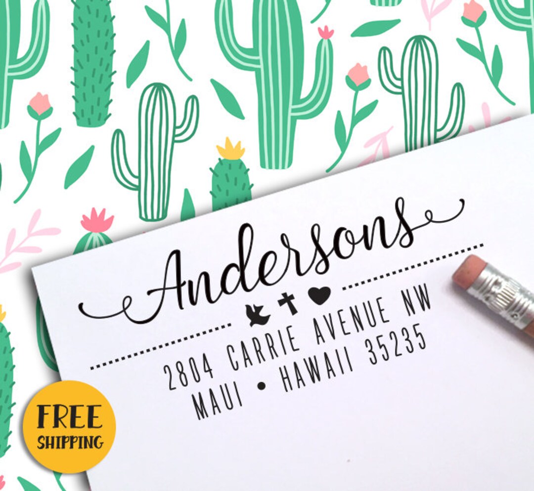 Christian Hope Faith Love Address Stamp: Custom Self Inking or Rubber ...
