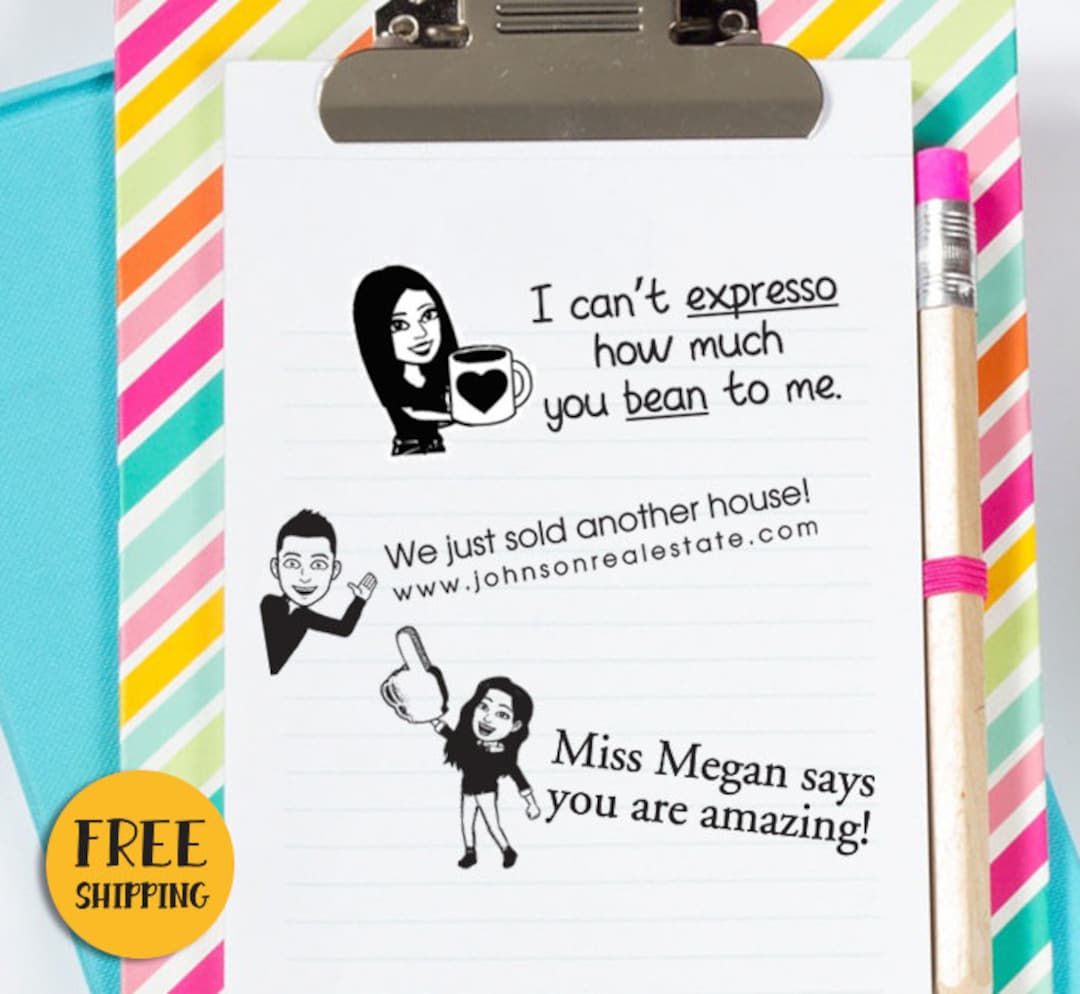 Custom Bitmoji Self-inking Stamp: Teacher, Business, or Personal Use - Etsy