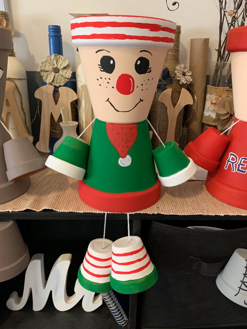 Flower Pot Christmas People - Etsy