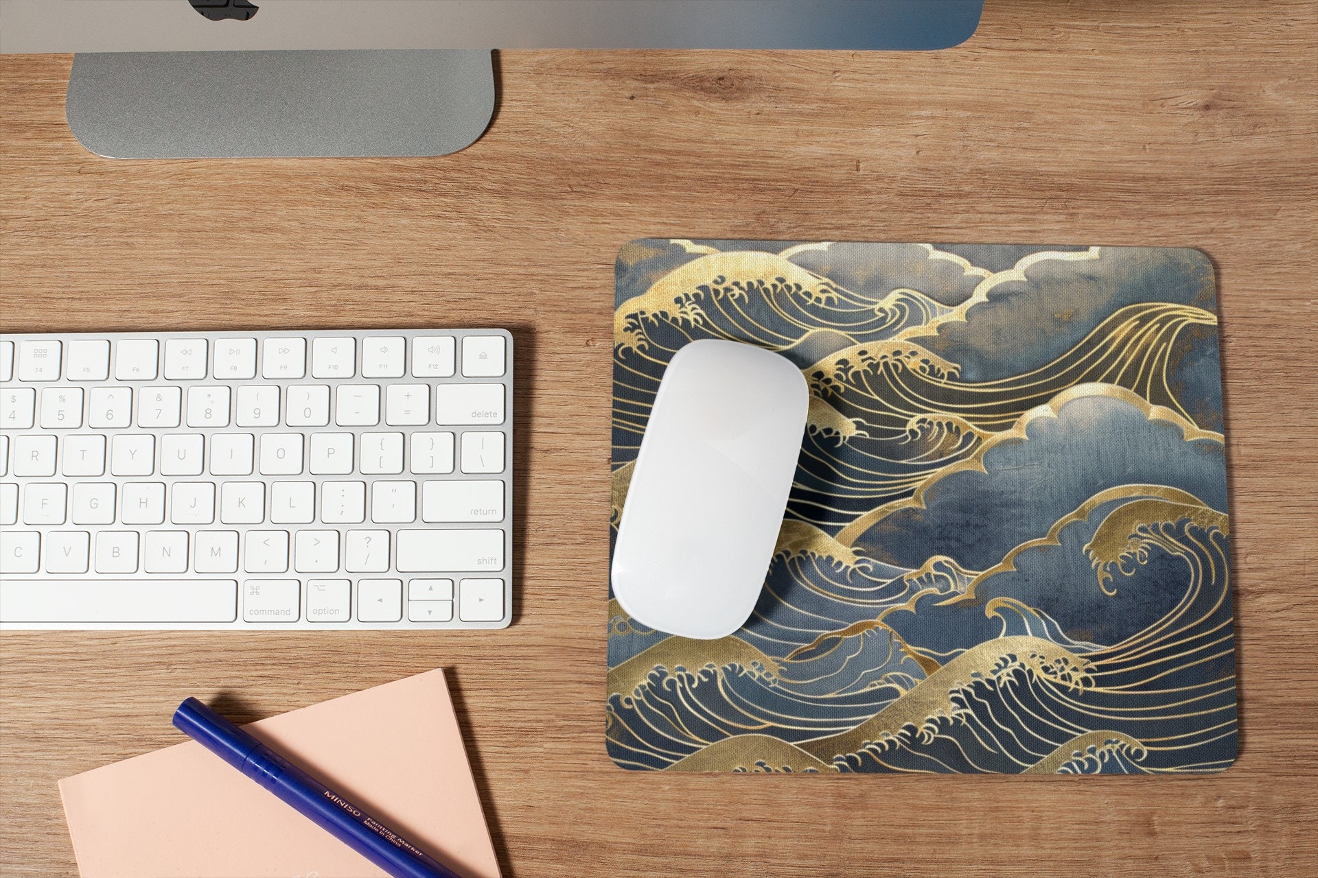 Mouse Pad Wave Pattern Office Gift Mouse Pad Art Japanese Waves ...