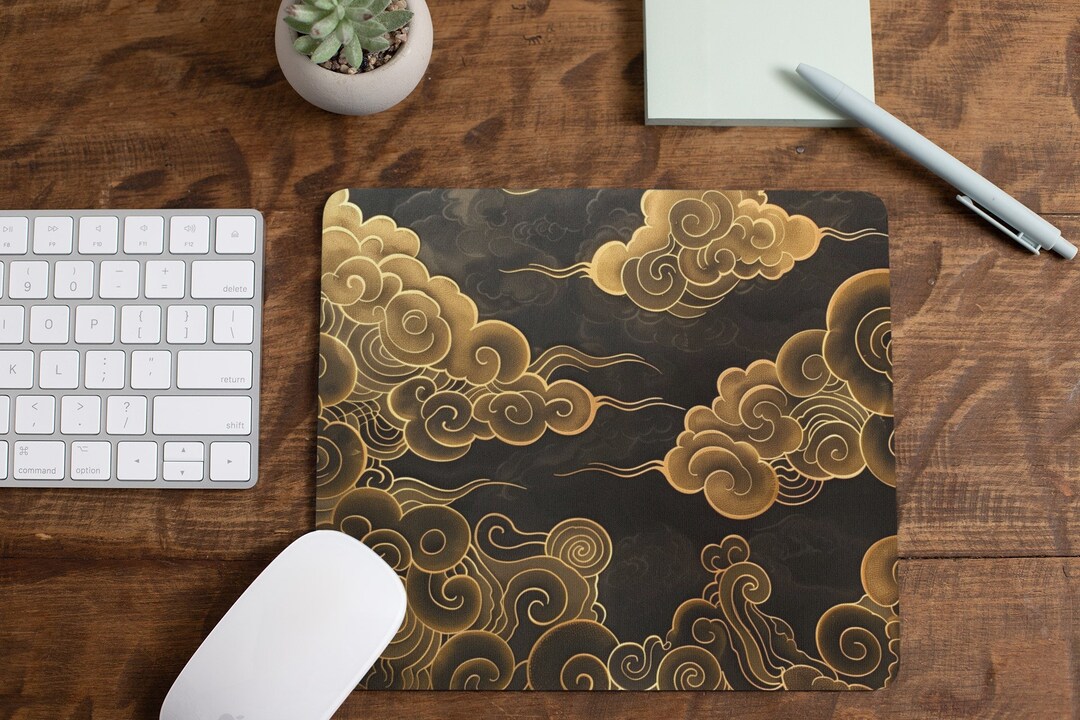 Mouse Pad Cloud Pattern Office Gift Mouse Pad Art Japanese Clouds ...