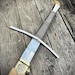 Handmade Carbon Steel Medieval Long Sword With Custom Made Scabbard ...