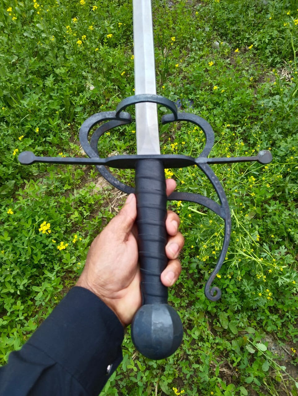 Custom Handmade Carbon Steel Medieval Standard Rapier Sword With ...