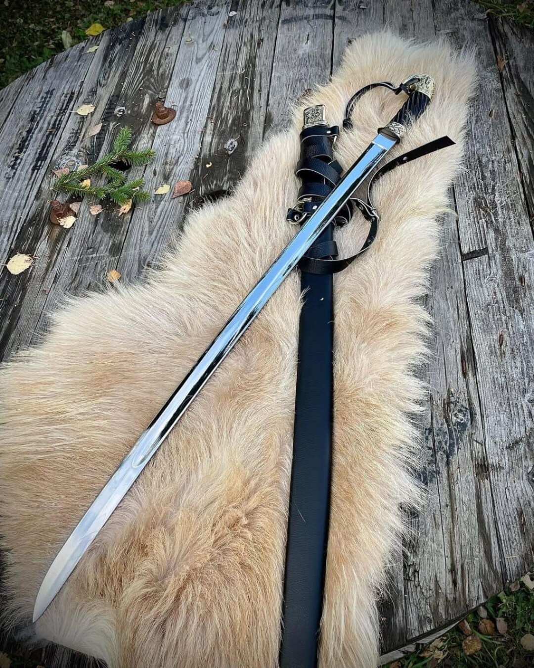 Handmade Paul Chen 1881 Shashka Sword Cavalry Replica in J2 Steel Blade ...