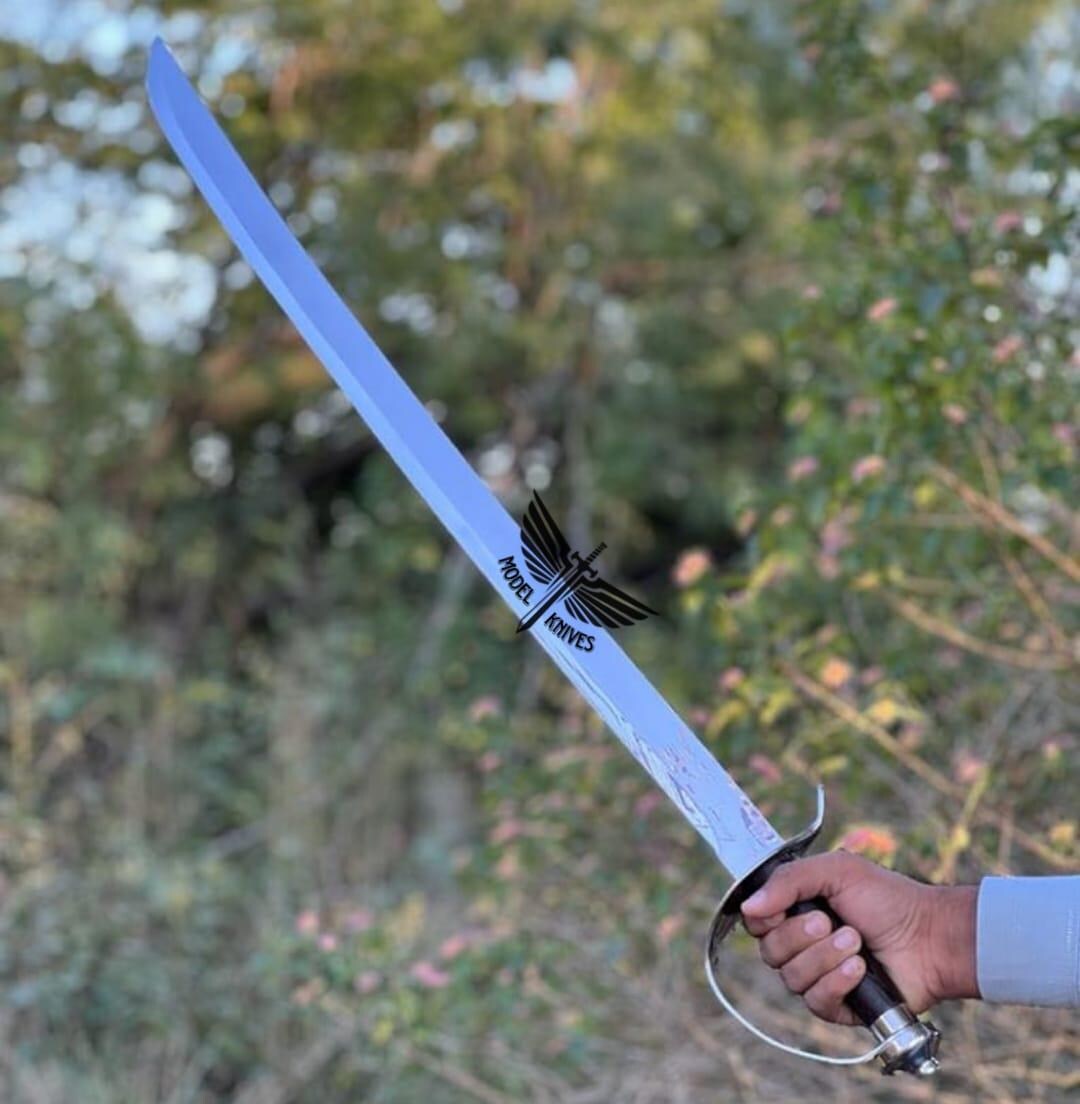 37" Pirate Cutlass Sword Handmade High Carbon Steel With Wooden ...