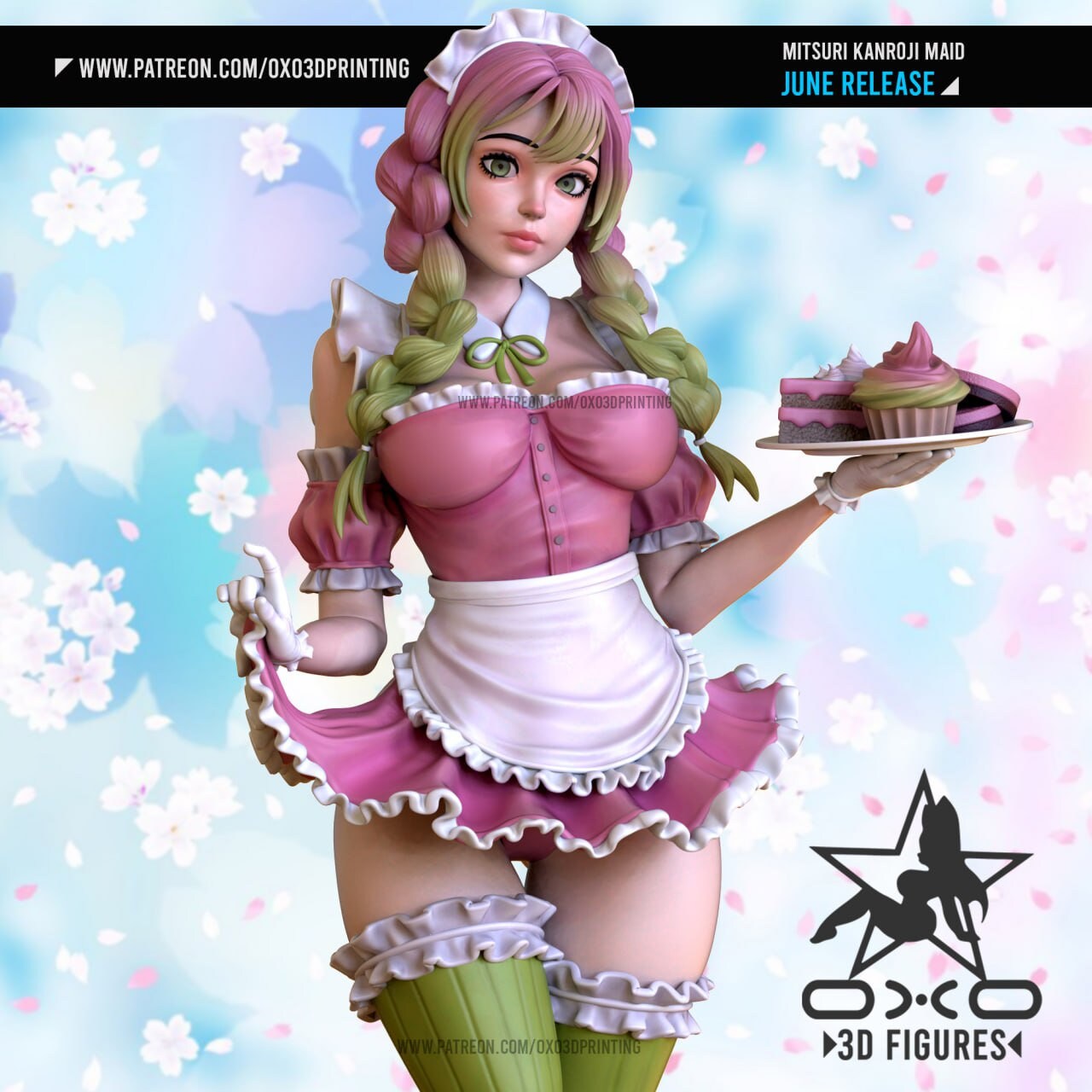 Mitsuri Maid NSFW SFW Statue STL File, 3D Digital Printing Stl File for 3D Printers, Movie ...