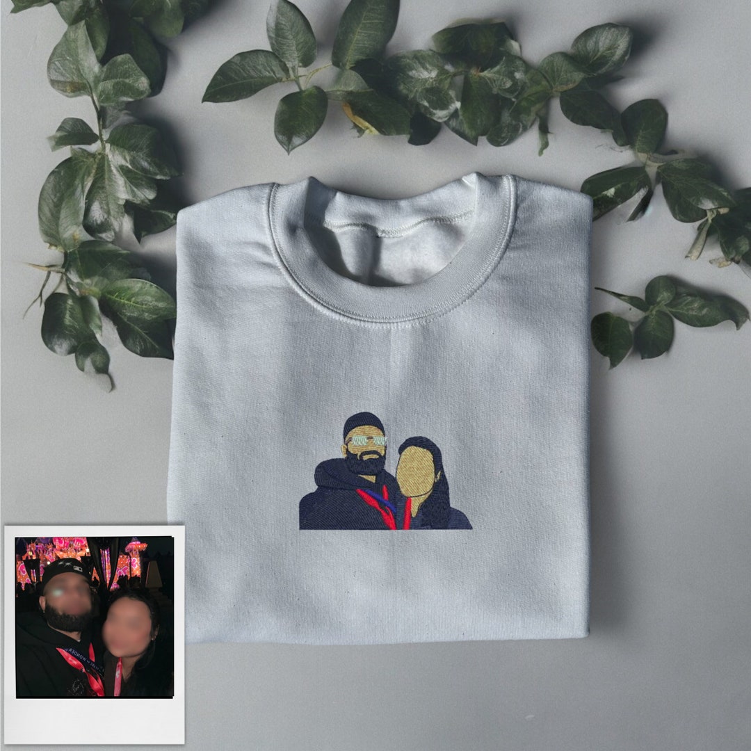 Custom Embroidered Sweatshirt, Custom Sweatshirt, Custom Photo Portrait ...