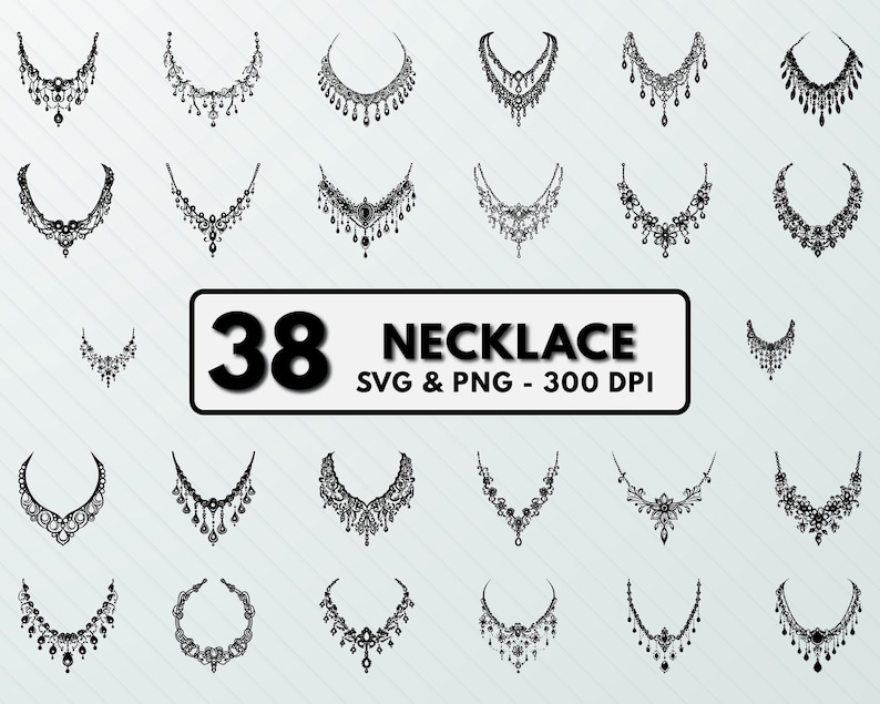 Necklace Svg Png, Necklace Clipart, Necklace Silhouette, Necklace Decal ...