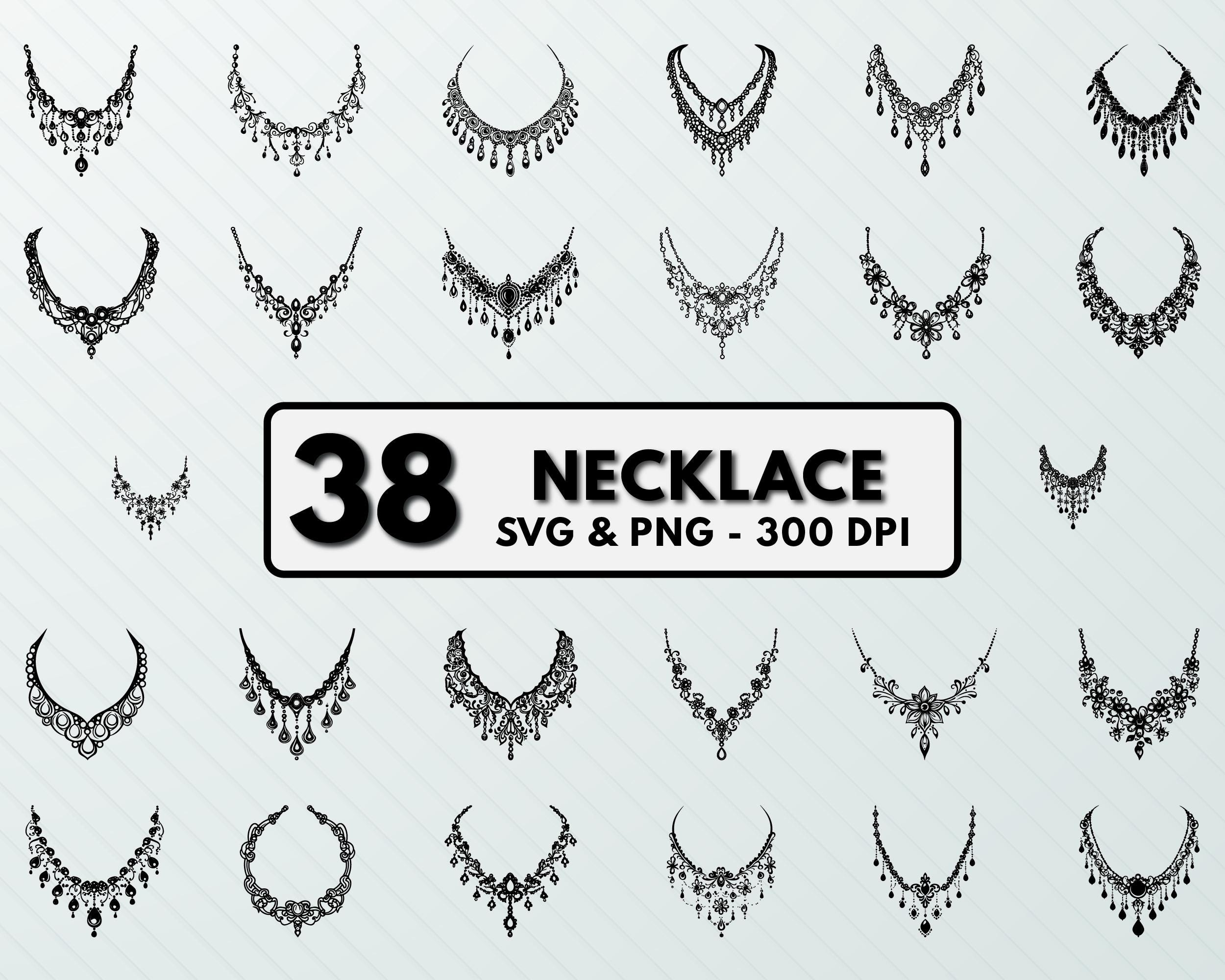 Necklace Svg Png, Necklace Clipart, Necklace Silhouette, Necklace Decal ...