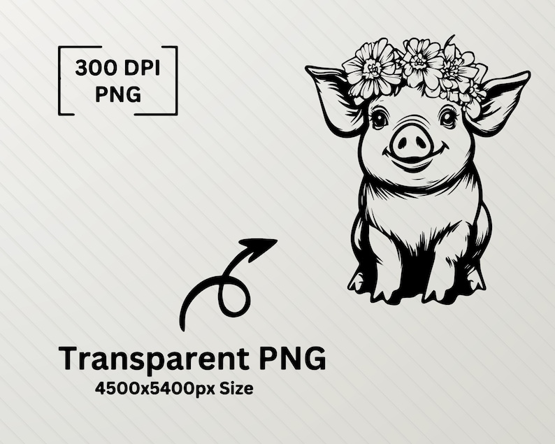 Pig SVG Bundle, Clipart Silhouette PNG - Etsy