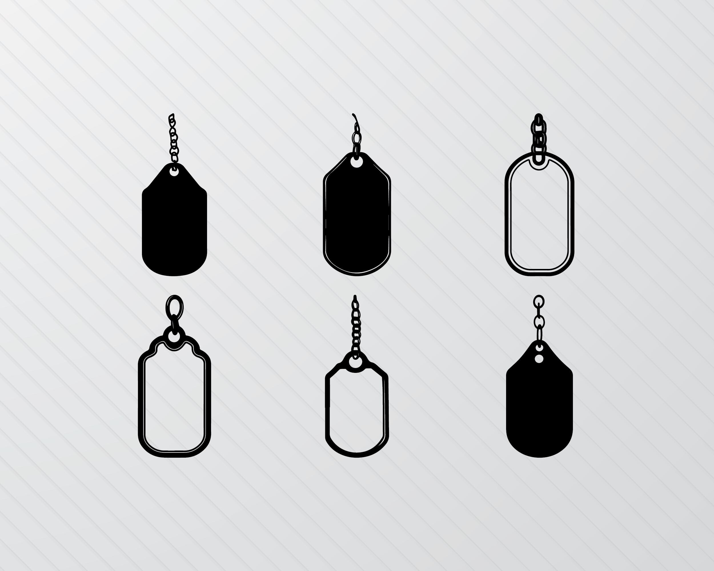 Military Dog Tag Silhouette, Military Dog Tag Svg Bundle Cut File, Army ...