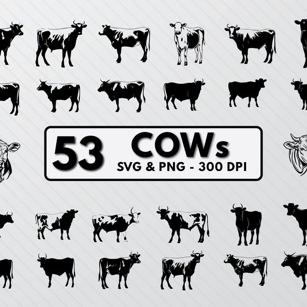 Cow Head Decal - Etsy
