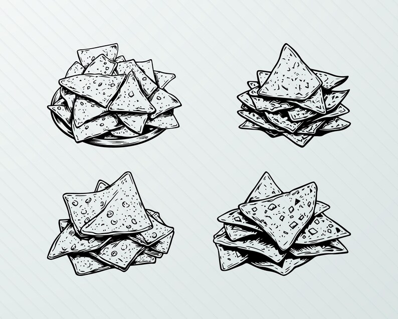 Nachos SVG PNG Clipart: Vector Cut Files, Decal Icon - Etsy