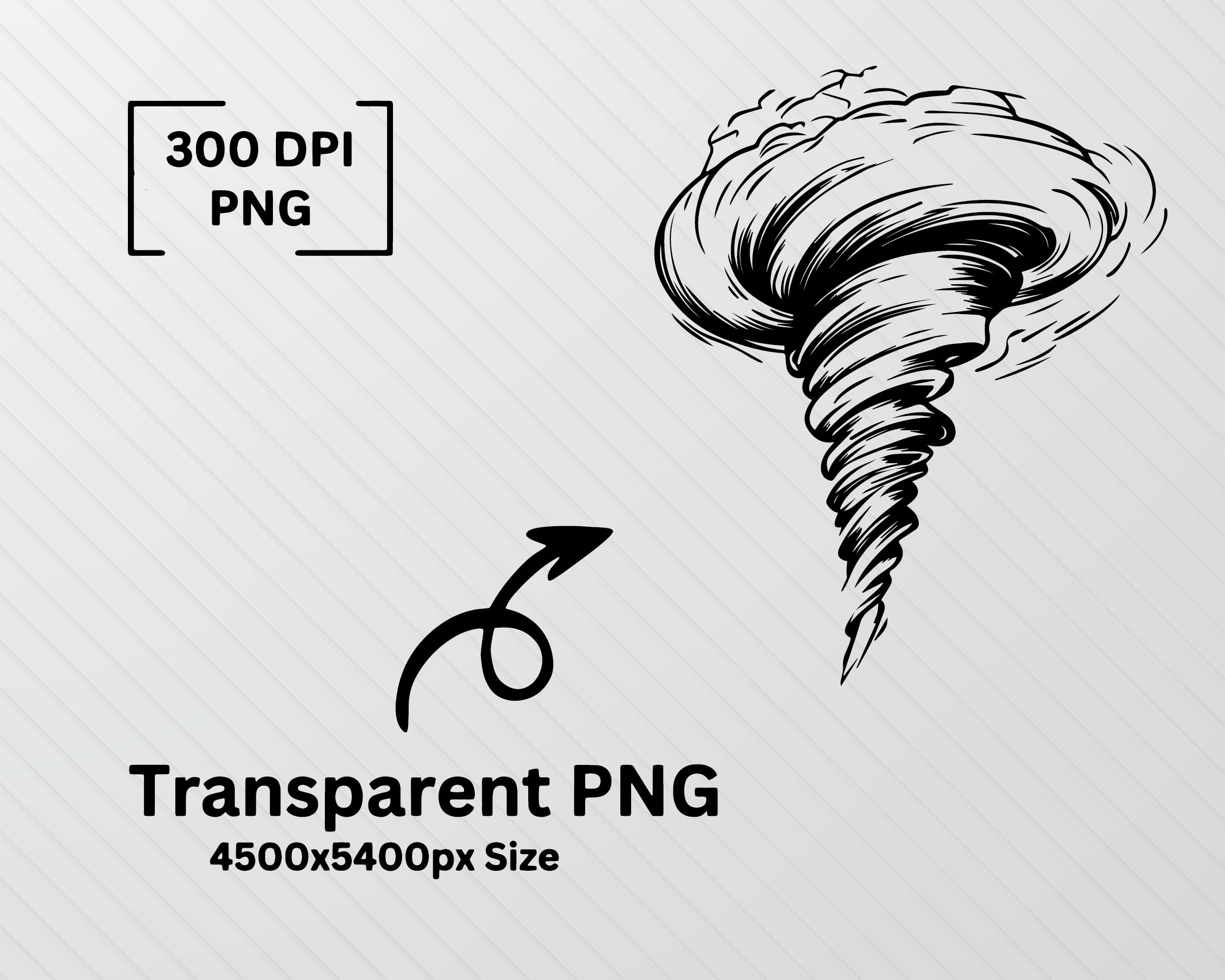 Tornado SVG Cut Files: Cyclone Silhouette Clipart (PNG, Vector) - Etsy