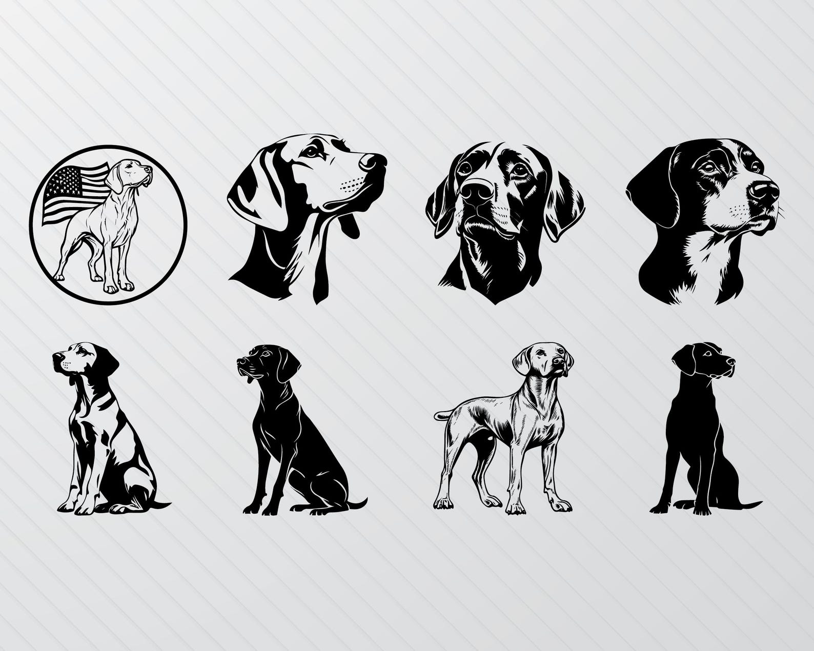 English Pointer Silhouette, Pointer Dogs Svg Bundle, Pointer Puppies ...