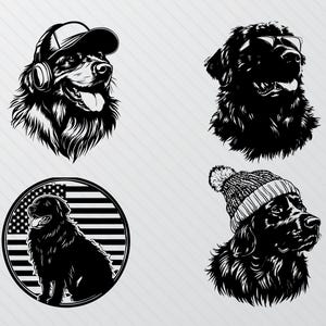 Leonberger Dog SVG Bundle: Silhouette Vector Clipart (PNG) - Etsy