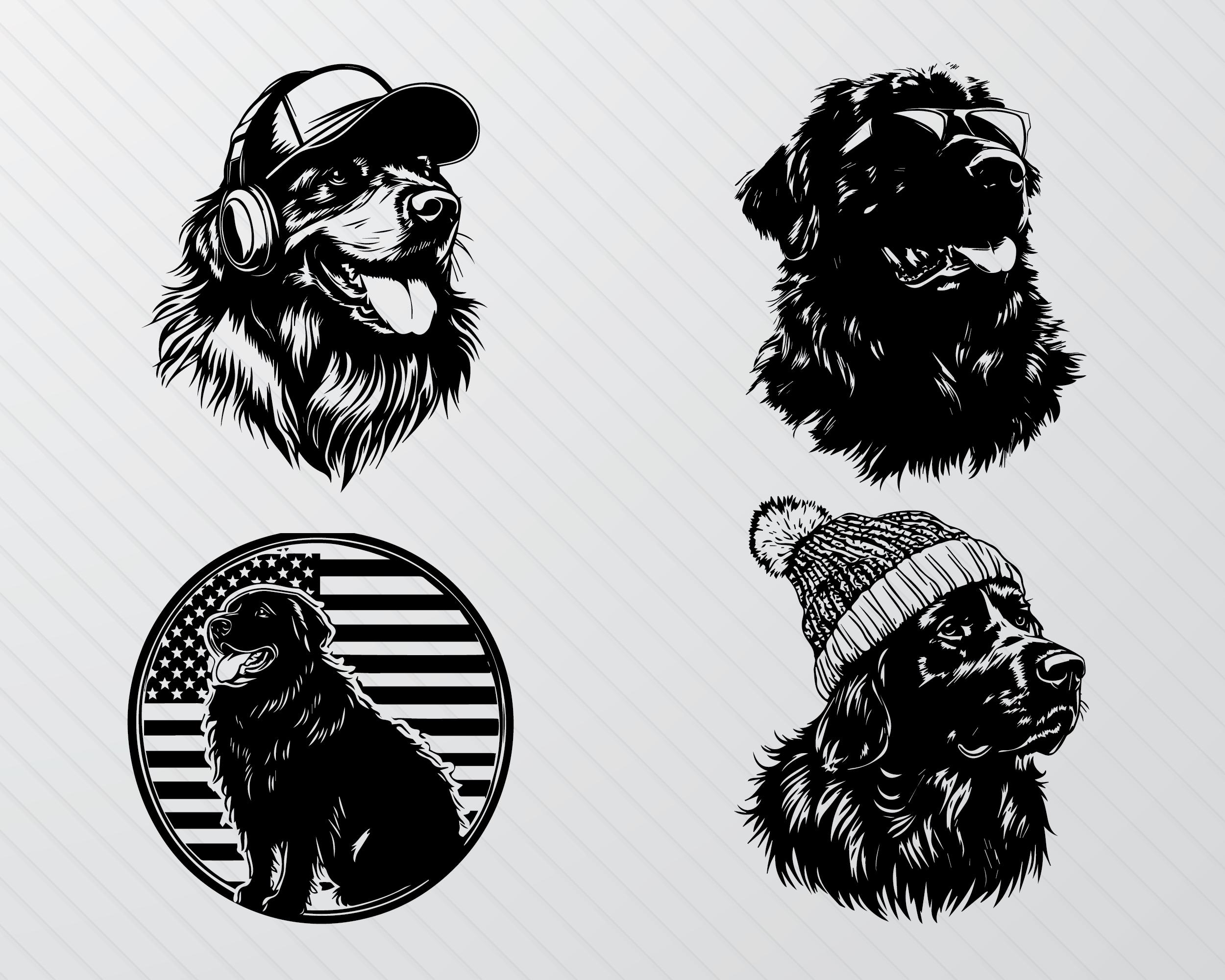 Leonberger Dog SVG Bundle: Silhouette Vector Clipart (PNG) - Etsy