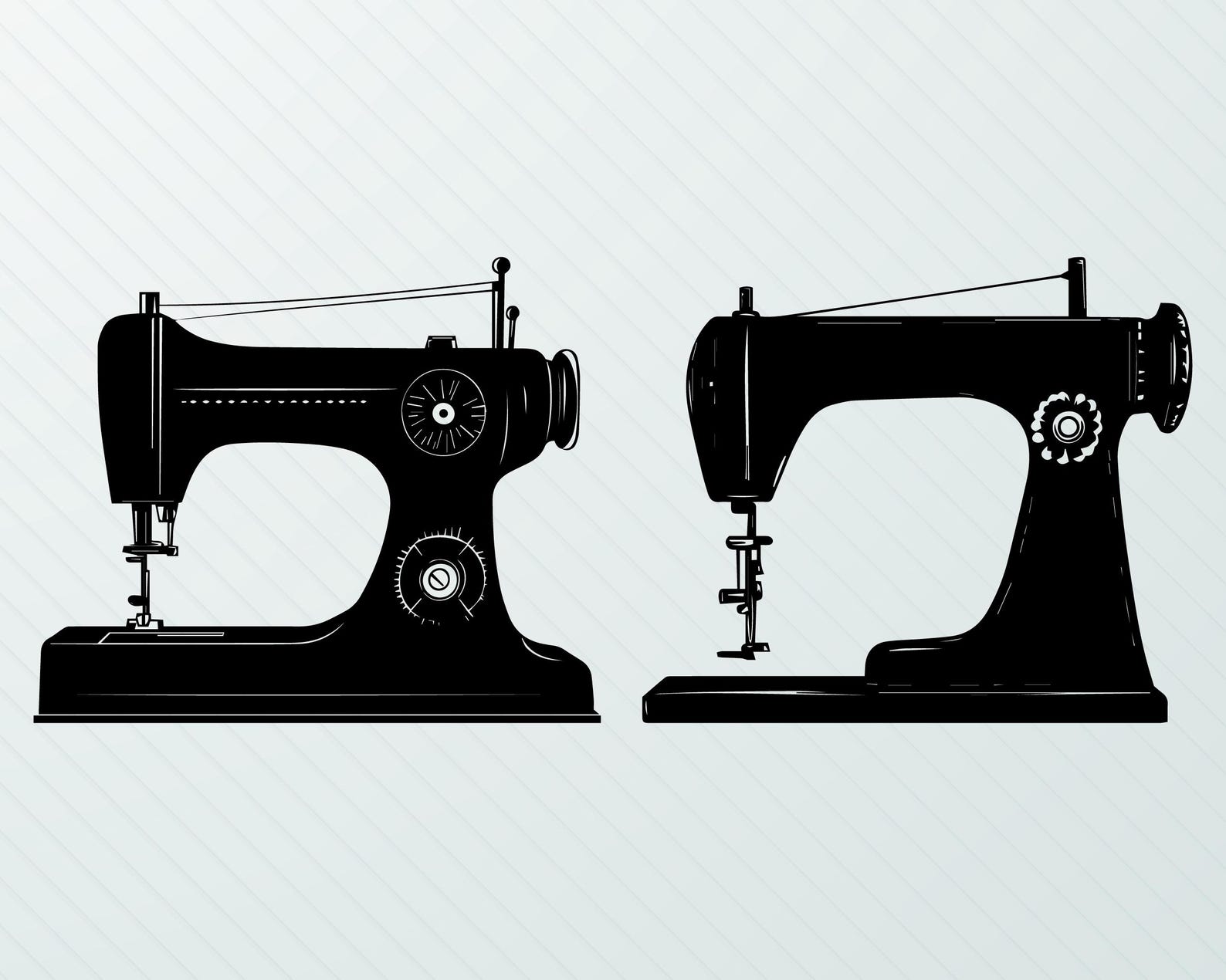 Sewing Machine Svg Png, Sewing Machine Clipart Art, Silhouette, Decal ...