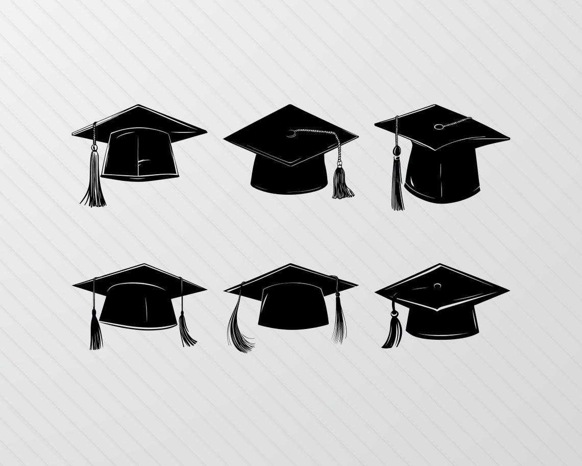Graduation Hat Silhouette, Graduation Hat Svg Bundle Cut Files ...