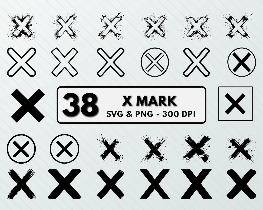 X Mark Svg Png, X Mark Clipart, X Mark Silhouette, X Mark Vector, X ...