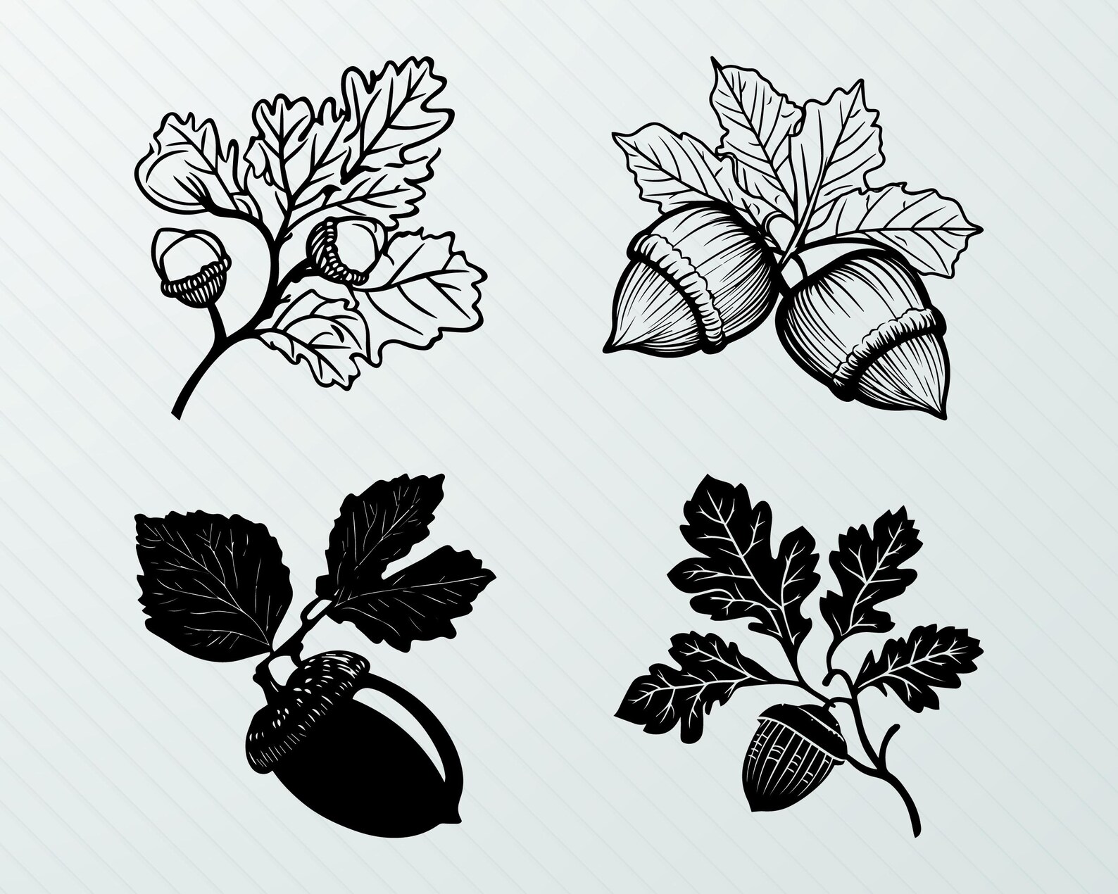 Acorn Svg Png, Acorn Clipart, Acorn Silhouette, Fruit Decal, Acorn ...
