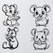 Cute Mouse Svg Bundle, Cute Mouse Silhouette Png, Cartoon Mouse Vector ...