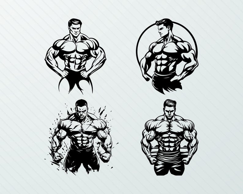 Bodybuilder Svg Png, Bodybuilder Clipart, Bodybuilder Silhouette ...