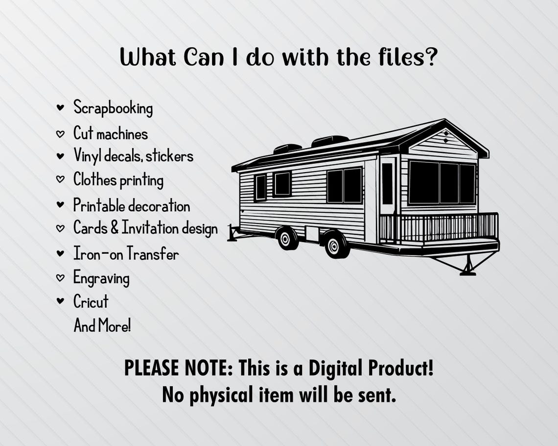 Mobile Home SVG Bundle: 50 Vector Art Designs (PNG, Cricut) - Etsy
