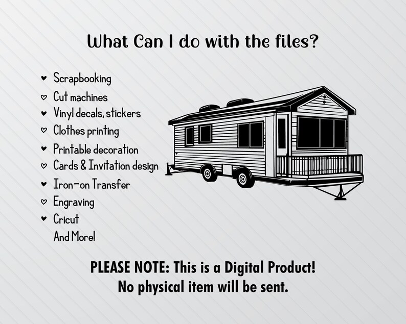 Mobile Home SVG Bundle: 50 Vector Art Designs (PNG, Cricut) - Etsy