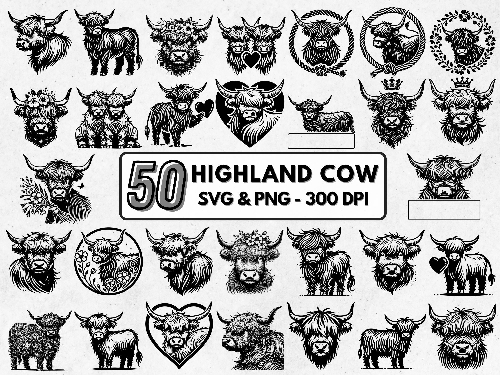 Highland Cow Svg Png Files, Farm Life Svg, Heifer Svg, Highland Cattle ...