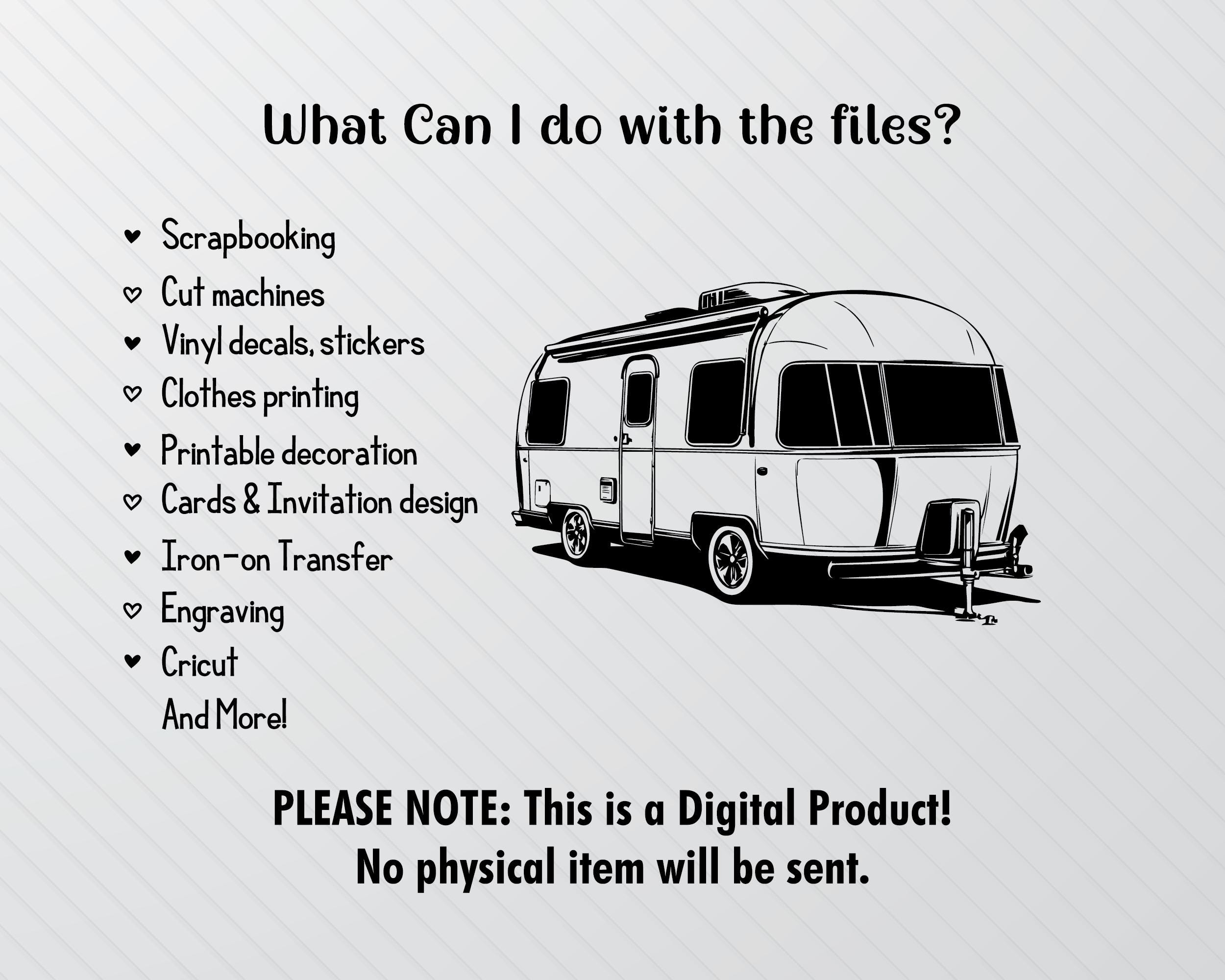 Airstream Svg Bundle, Airstream Silhouette Png, Airstream Clipart ...