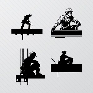 Ironworker Silhouette: Labor Cut Files for Cricut (SVG, PNG) - Etsy