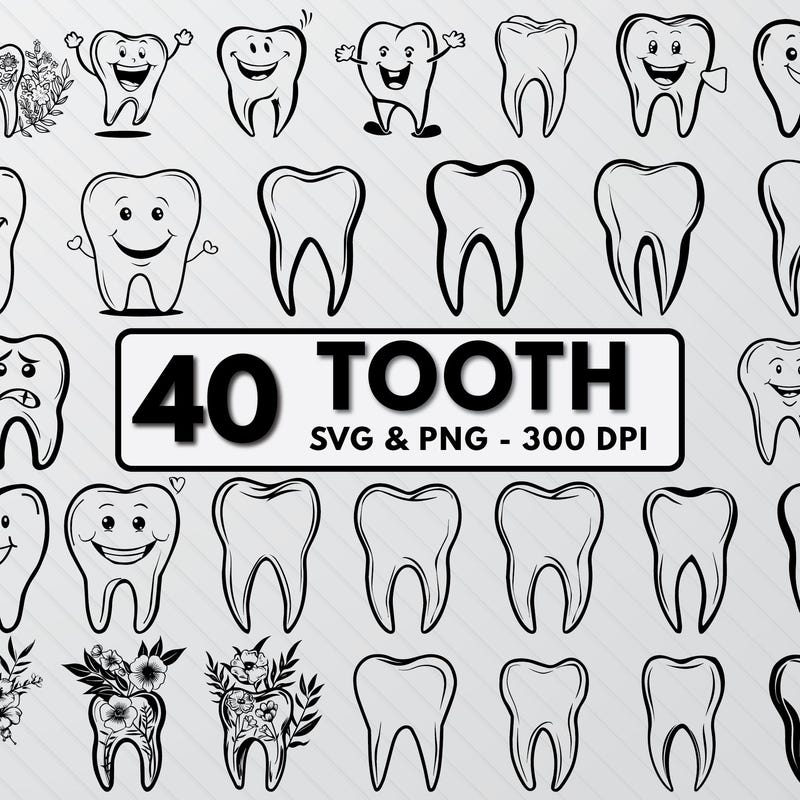 Tooth Decal - Etsy
